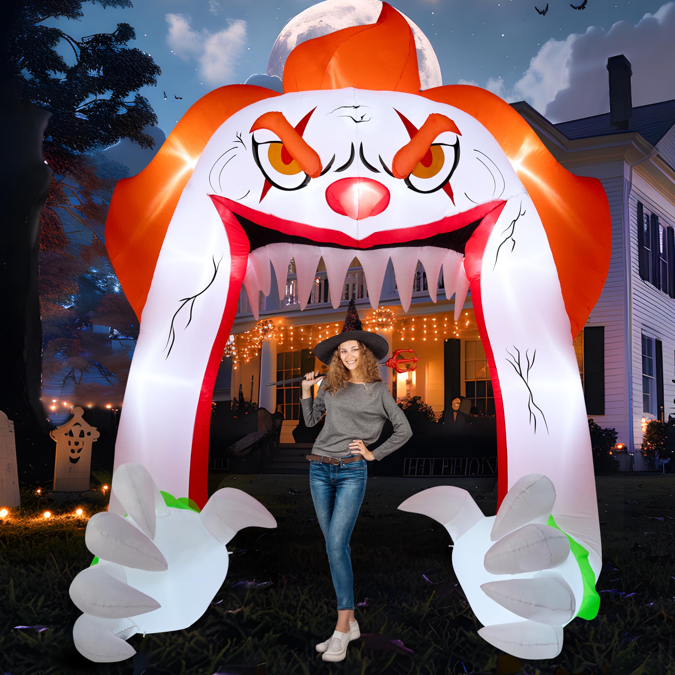 Joiedomi 12 Ft Halloween inflatables Outdoor Decorations, Giant ...