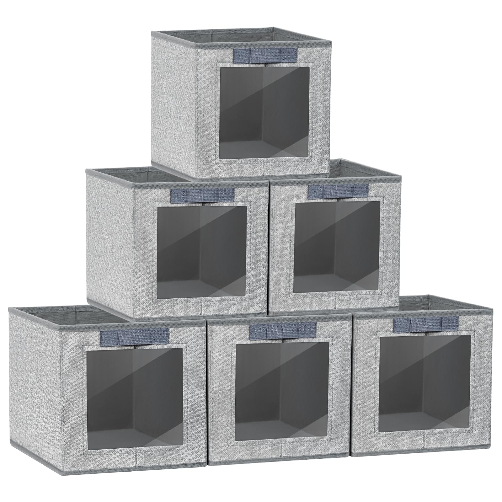 DIMJ Storage Cubes, 6 Pack Cube Storage Bin, Foldable Storage Cubes ...