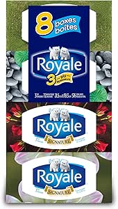Royale Facial Tissue - Soft and Strong 3-ply - 72 Sheets Per Box - 8 ...