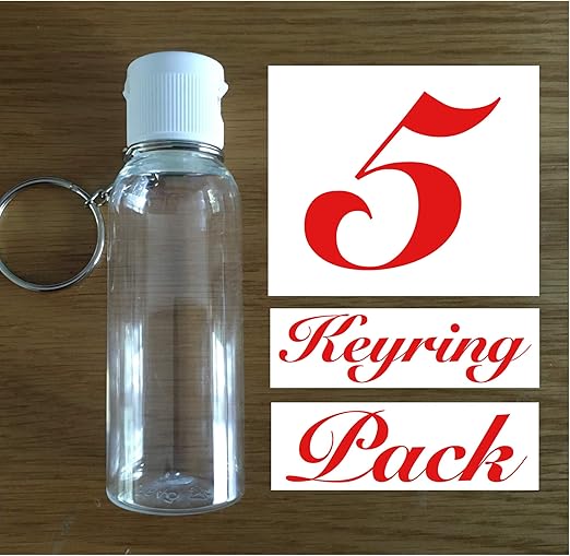 5 Empty 50ml Keyring Bottle with flip top: Amazon.co.uk: Luggage