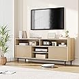 Amazon.com: GAOMON Fluted TV Stand for 70 inch, Modern Entertainment Center with Storage and ...