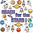 Amazon.com: 68 Pcs Outer Space Classroom Bulletin Border Decoration ...