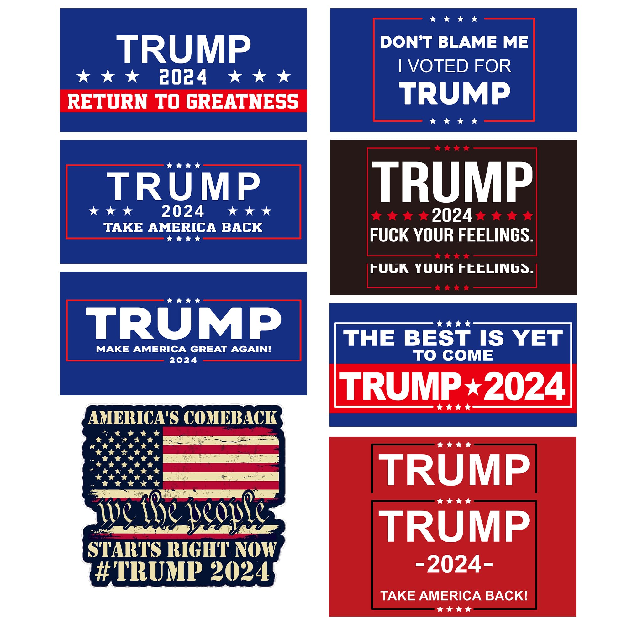 Trump 2024 Stickers, 8''x4'' - Big Trump Letters Car Decal, President Donald Trump Take America ...