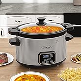 Amazon.com: Sunvivipro 4qt Slow Cooker, Programmable Slow Cooker with Locking Lid, Removable ...