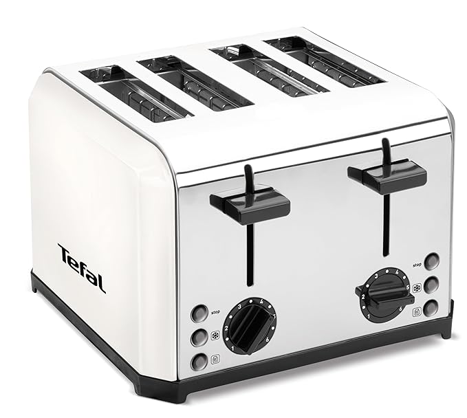 Tefal Inox Gloss 4-Slice Toaster, White: Amazon.co.uk: Kitchen & Home