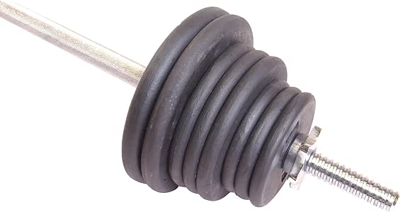 Amazon.com : CAP Barbell Weight Set with Threaded Bar (Black, 1-Inch ...