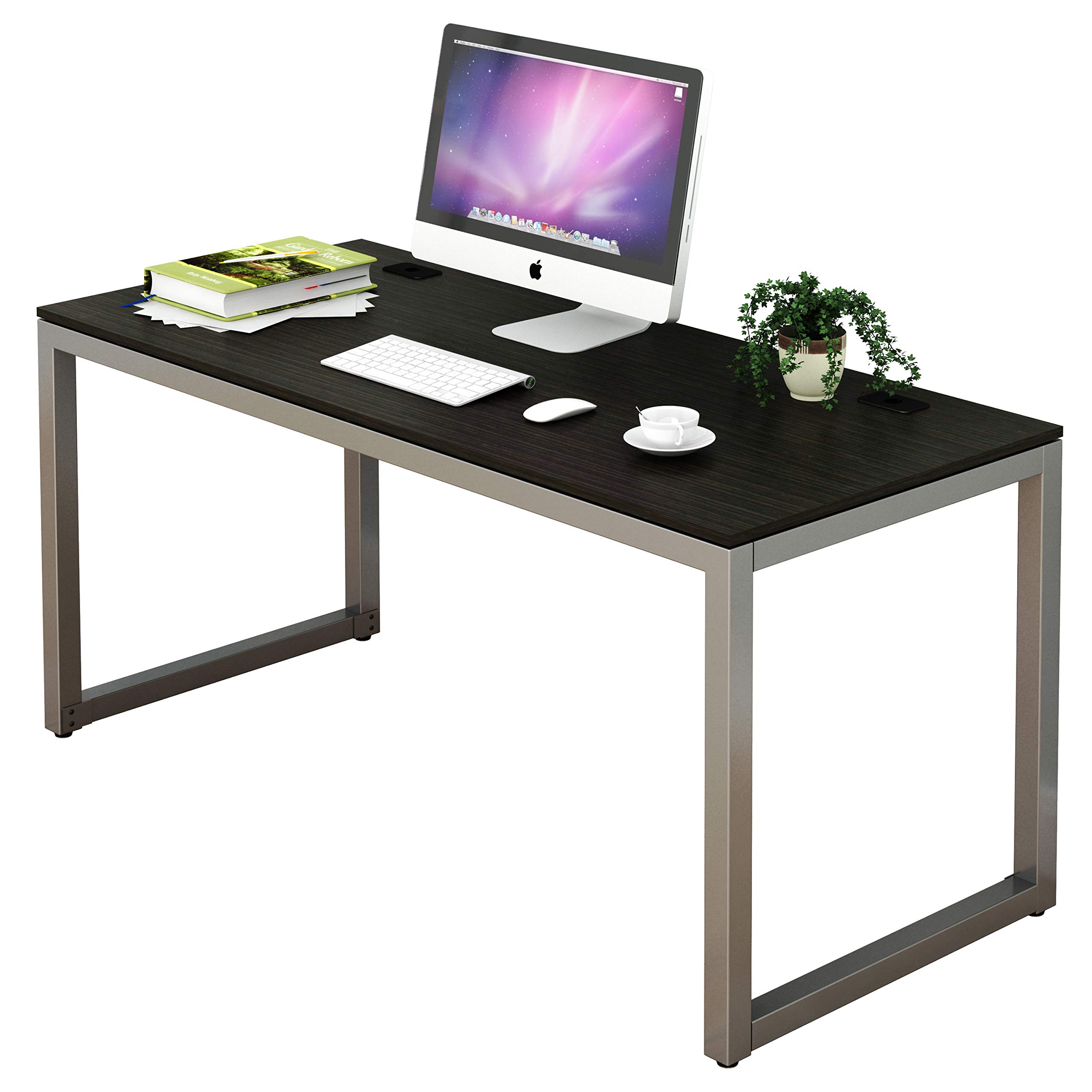 SHW Home Office 55-Inch Large Computer Desk, Espresso