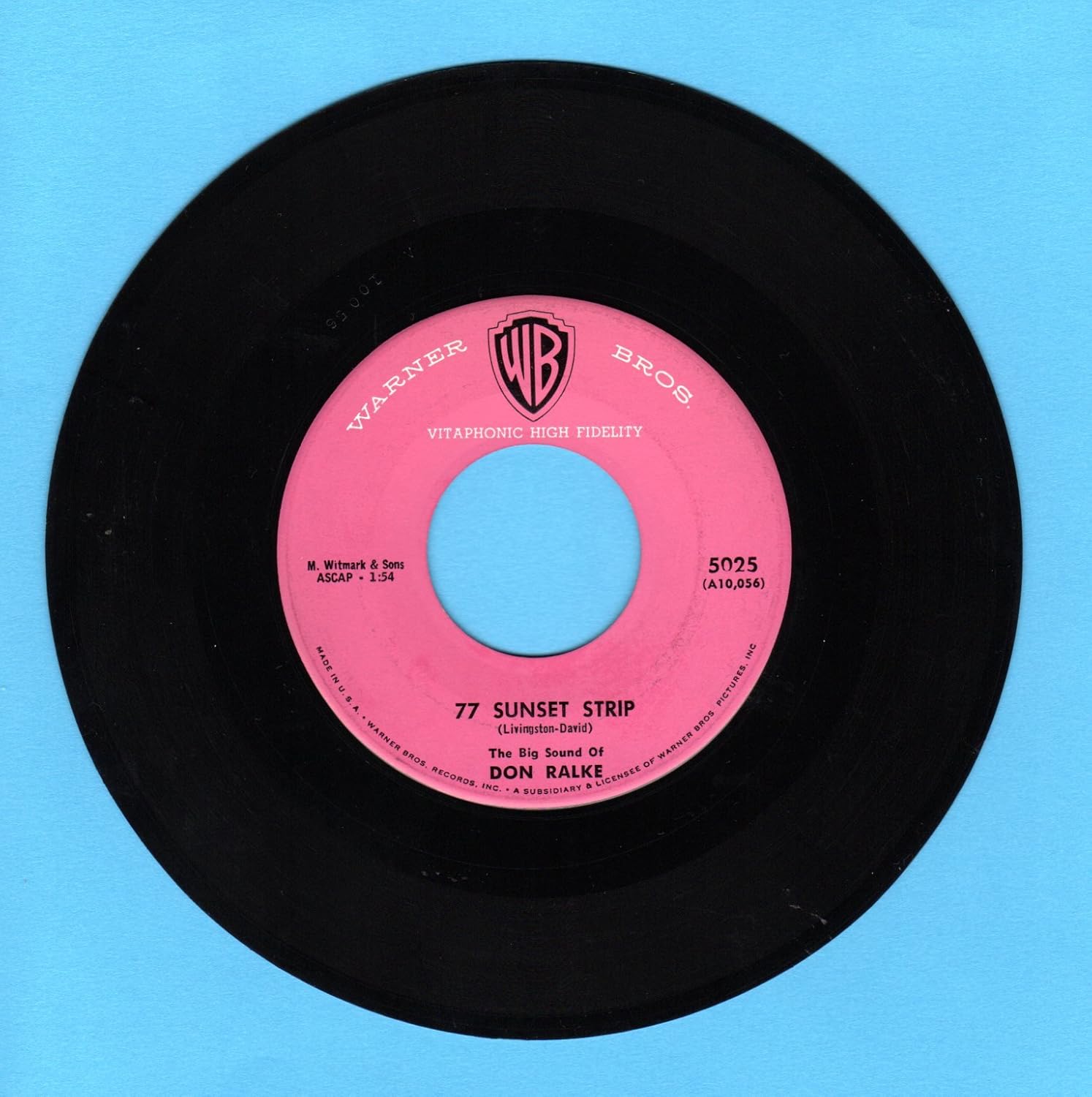 Don Ralke - 77 Sunset Strip / Sebastian 7" 45 RPM Record (Original) Don ...