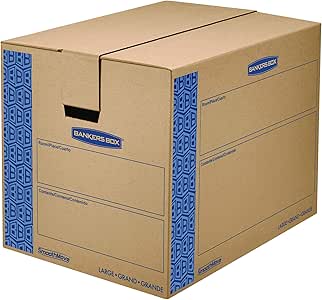Bankers Box SmoothMove Prime Moving Boxes, Tape-Free and Fast-Fold ...