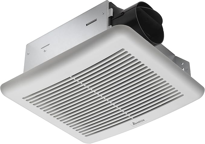 Delta Electronics 50 CFM Exhaust Bath Fan, White, 1 Sone, Building ...