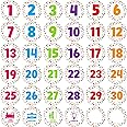 Amazon.com: PETCEE 36PCS Number Spot Markers Stickers Watercolor Line ...