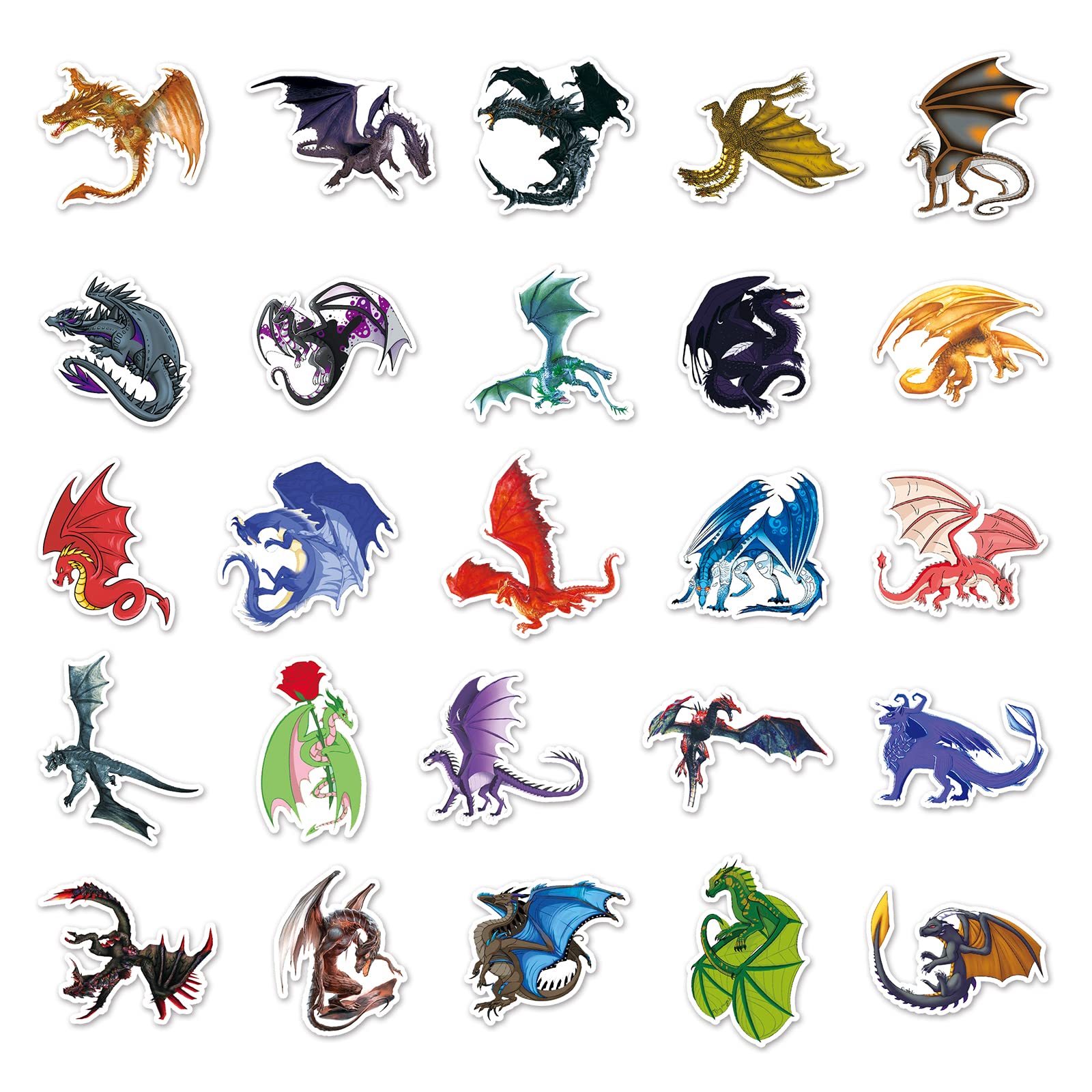 Mua 100Pcs Magic Dragons Stickers, Pterosaur Fantasy Dragon Vinyl ...