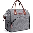 Amazon.com: LOKASS Lunch Bag Women Insulated Lunch Box Wide-Open Lunch ...