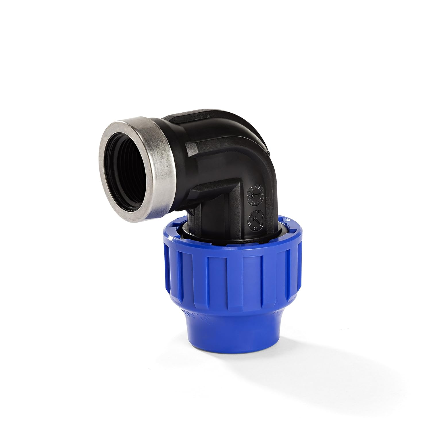 H2O-Flex PP-Fitting, Klemmverbinder - Winkel 90° mit 3/4" Innengewinde für PE-Rohr, 25 mm, DVGW ...