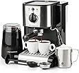 7 Pc All-in-One Espresso & Cappuccino Maker Machine Barista Bundle Set ...