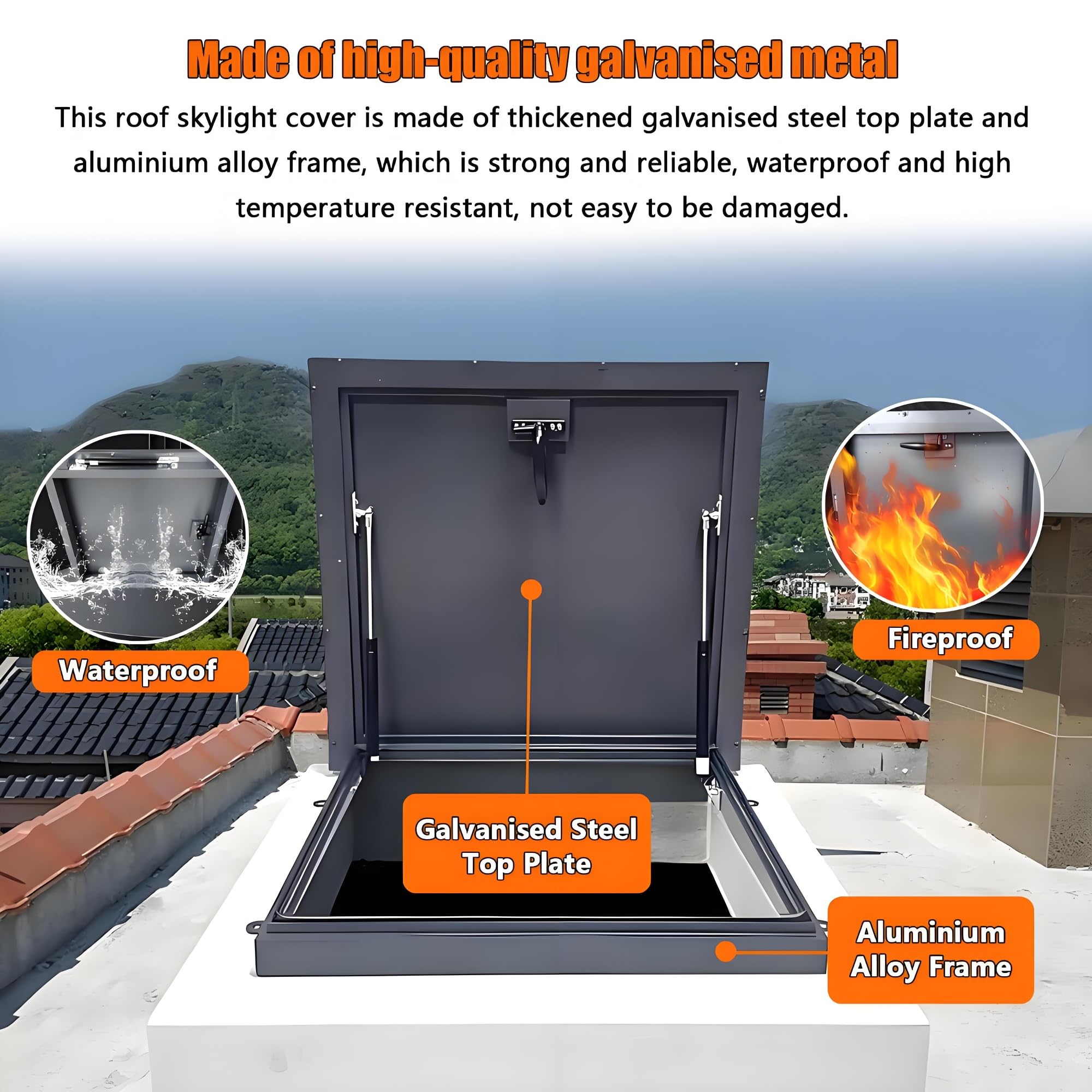 Rooftop Hatch Lid Rainproof, Attic Skylight Cover, Roof Access Hatch, Cellars Exit Cover, Patio ...