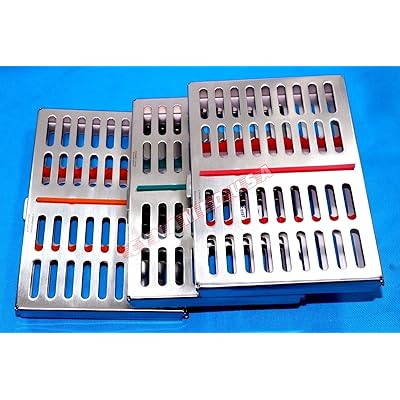 Buy 3 German Stainless Dental Autoclave Sterilization Cassette Rack Box ...