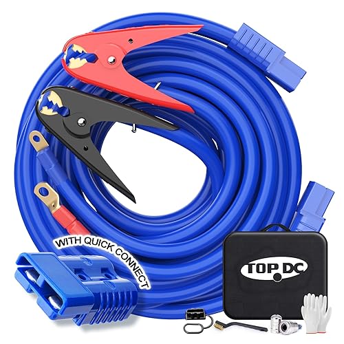TOPDC Jumper Cables,1 Gauge 30 Feet 800A Booster Cables with UL-Listed ...