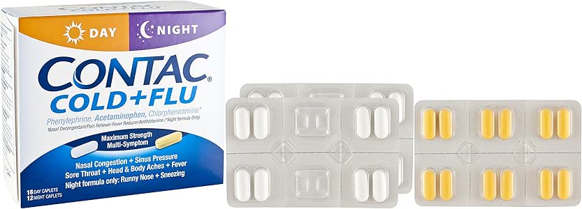 Contac Cold+Flu Day/Night Combo, 28 Count: Amazon.ca: Health & Personal ...