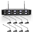 Amazon.com: Pyle 8 Channel Conference Microphone System - UHF Desktop, Table Meeting Wireless ...