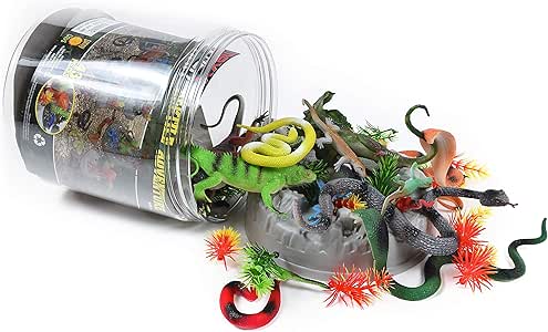 Amazon.com: Sunny Days Entertainment Reptile Figure Play Bucket – 43 ...