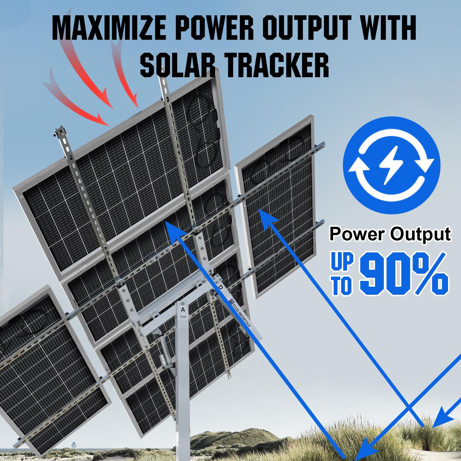 Mua ECO-WORTHY Bifacial 195 Watt 12 Volt 12BB Solar Panel ...