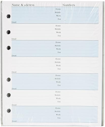 Collins 835R Ring Bound Address Book Refill: Amazon.co.uk: Office Products