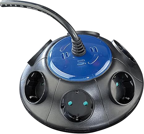 revolt Mehrfachsteckdose rund: Runde 6-Fach Steckdose: Amazon.de ...