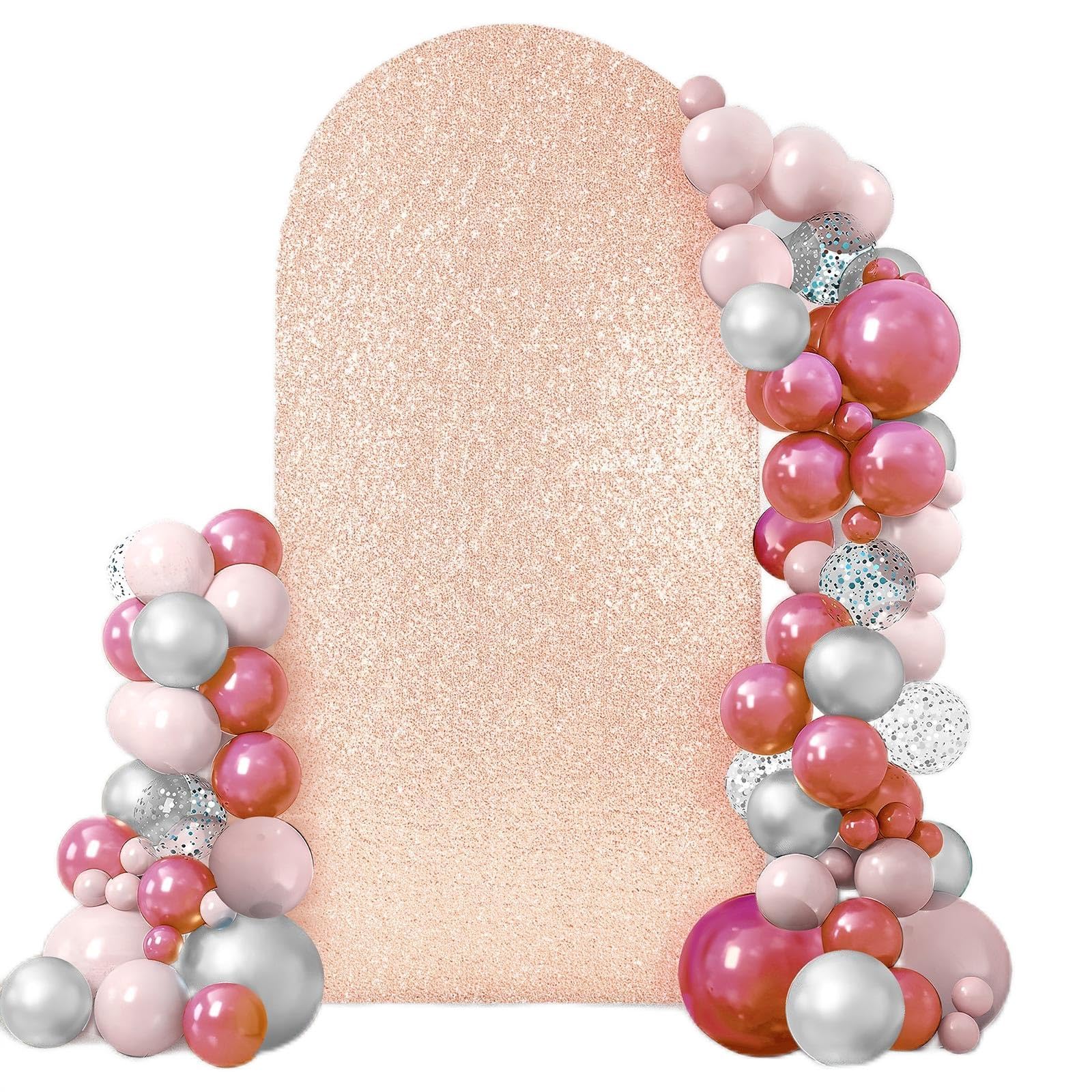 Friiko Wedding Arch Cover Sequin&Fabric 2-Sided Use 6FT Wedding Arch ...