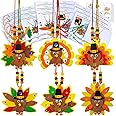 Amazon.com: Winlyn 24 Sets Fall Craft Kits DIY Thanksgiving Turkey ...