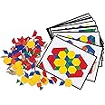 Amazon.com : Learning Resources Pattern Block Activity Pack, Pattern Block Cards for Kids ...