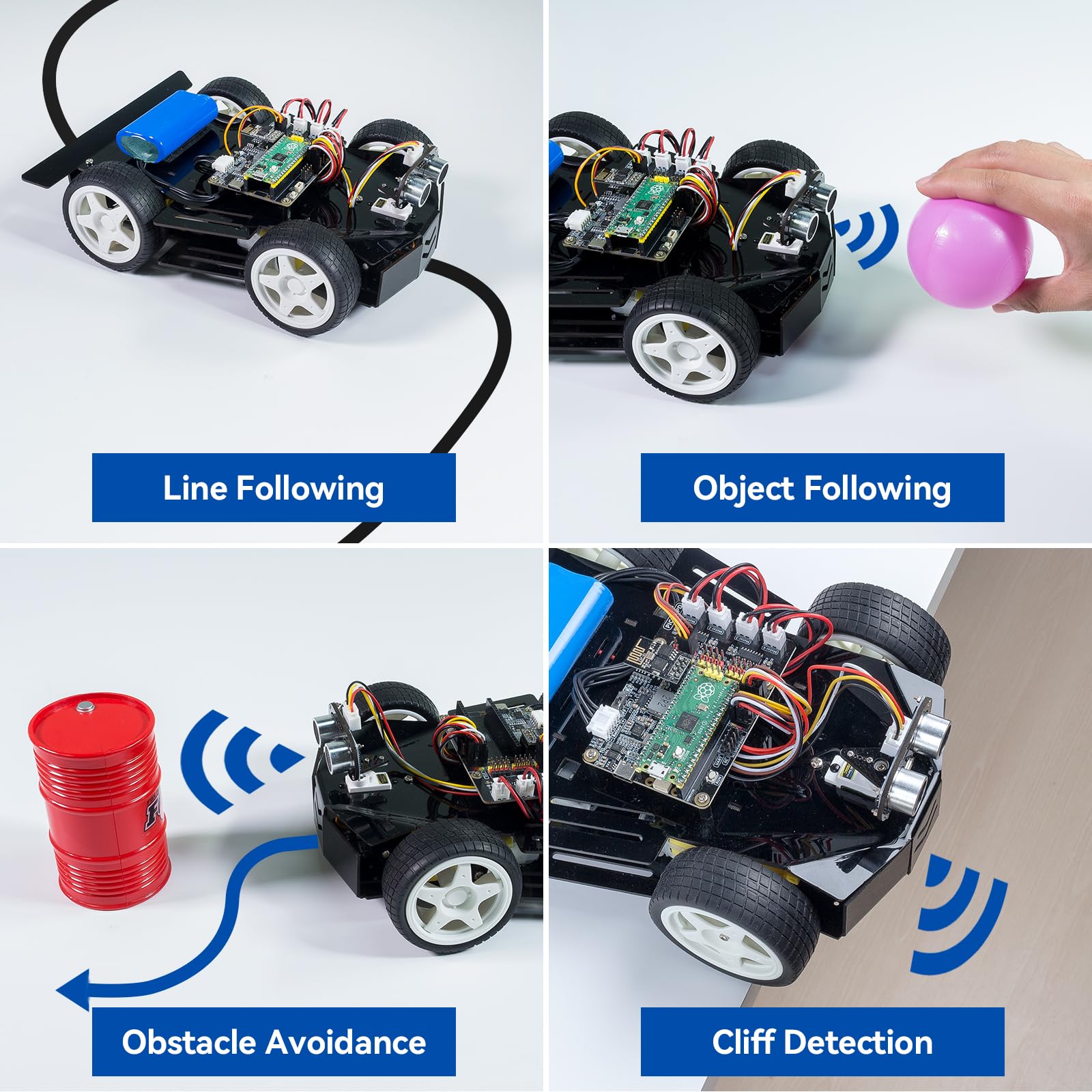 Mua SunFounder Robot Car Kit for Raspberry Pi Pico, Open Source, MicroPython, App Control, RGB ...