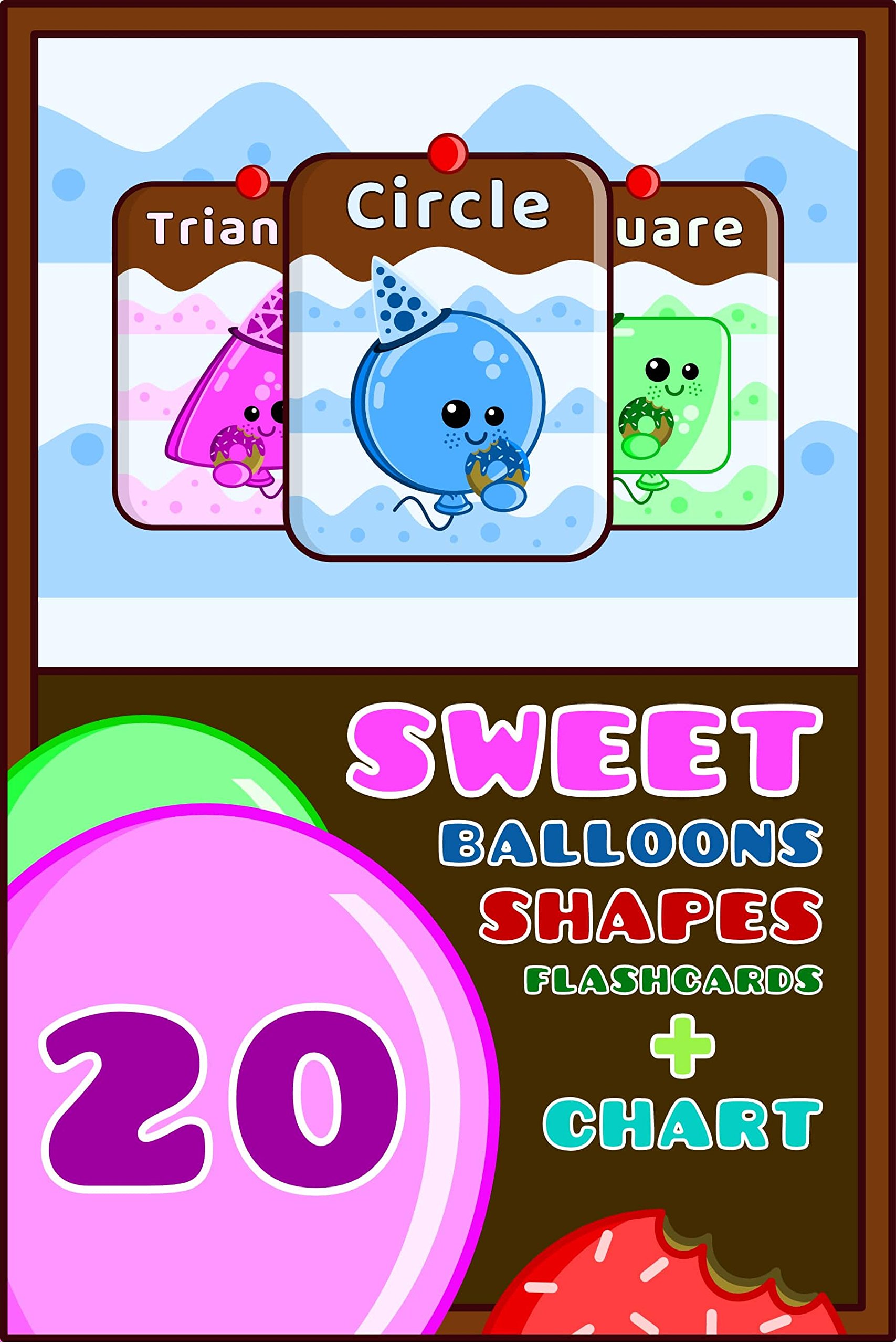Mua Montessori Sweet Balloons Shapes Flashcards + Learning Chart ...