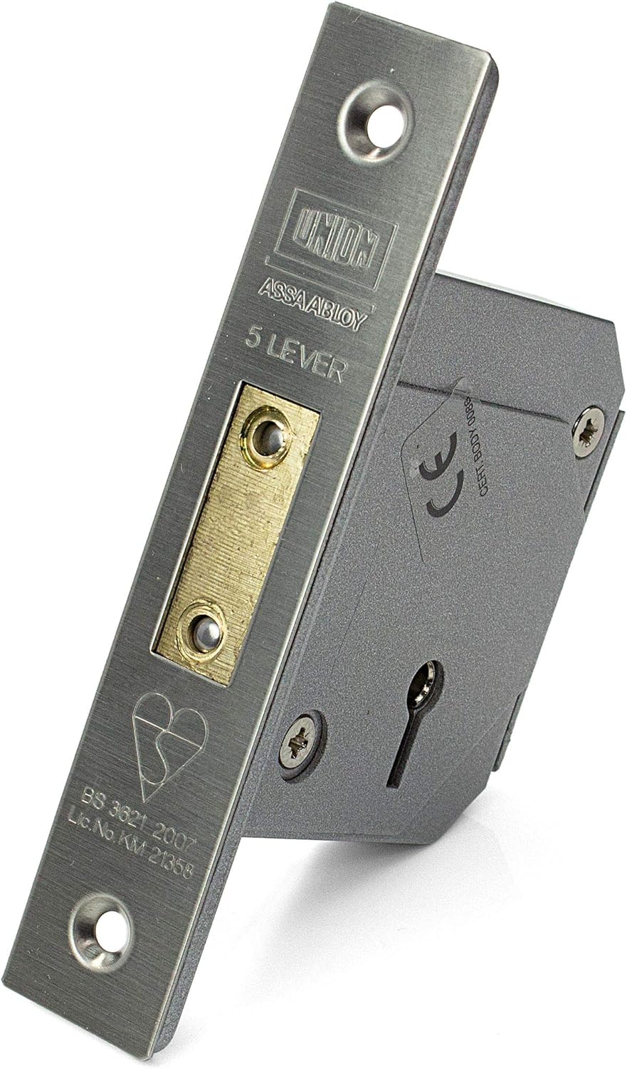 Union/Chubb 3G114E - 5 Lever Deadlock - BS3621:2007-67mm Case - Satin ...