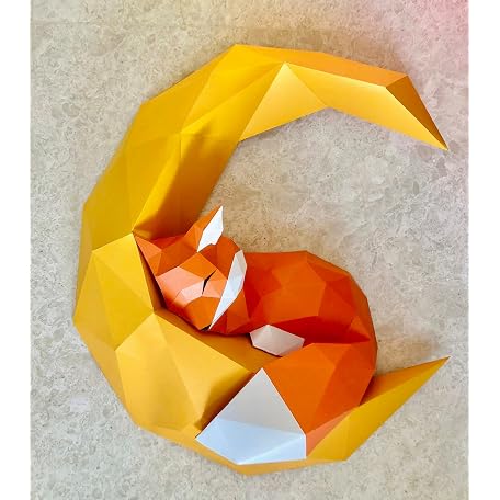 Mua AceRevolution Fox Papercraft,Paper Sculpture Kit,Origami Fox,3D ...