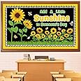 Amazon.com: Sunflower Bulletin Board Decorations Set, Back to School ...
