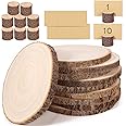 Amazon.com: Caydo 10 Pieces 10-11 Inch Wood Slices for Centerpieces ...