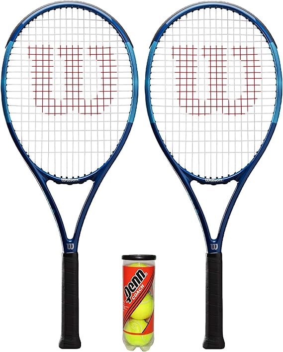 Wilson Ultra Power Team Graphite Tennis Racket x 2 + 3 Tennis Balls ...