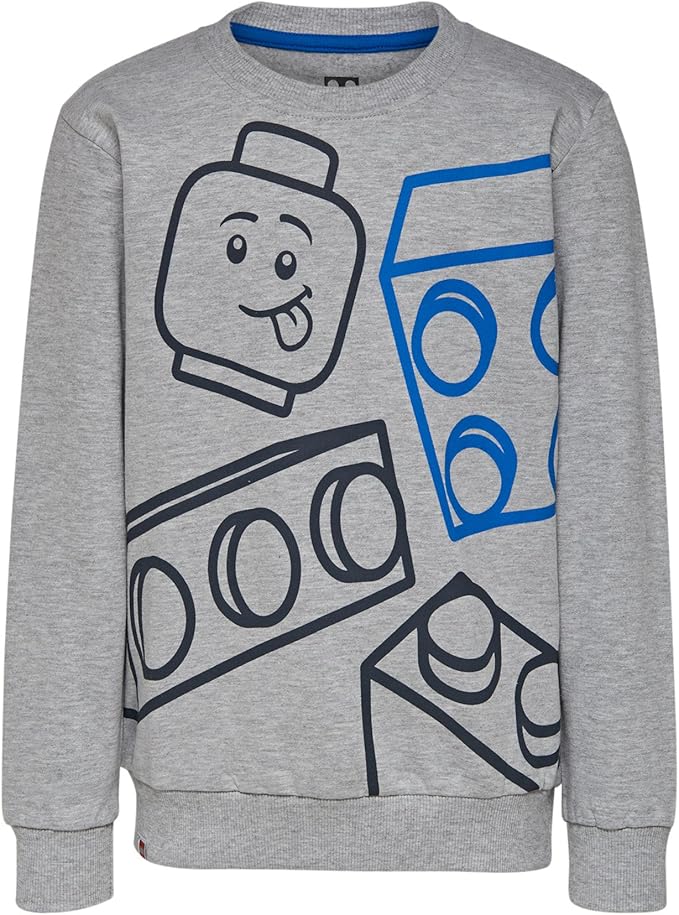 Lego Wear Boys' Lego M-72670-SWEATSHIRT Sweatshirt, Grey (Grey Melange ...
