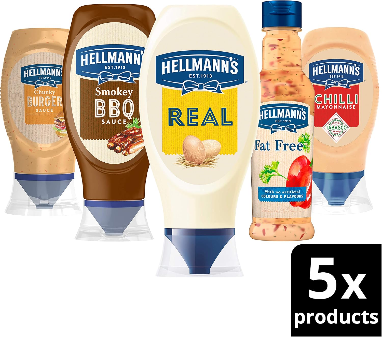Hellmann's Sauce Variety Pack (1 x Chunky Burger Sauce 250ml, 1 x ...