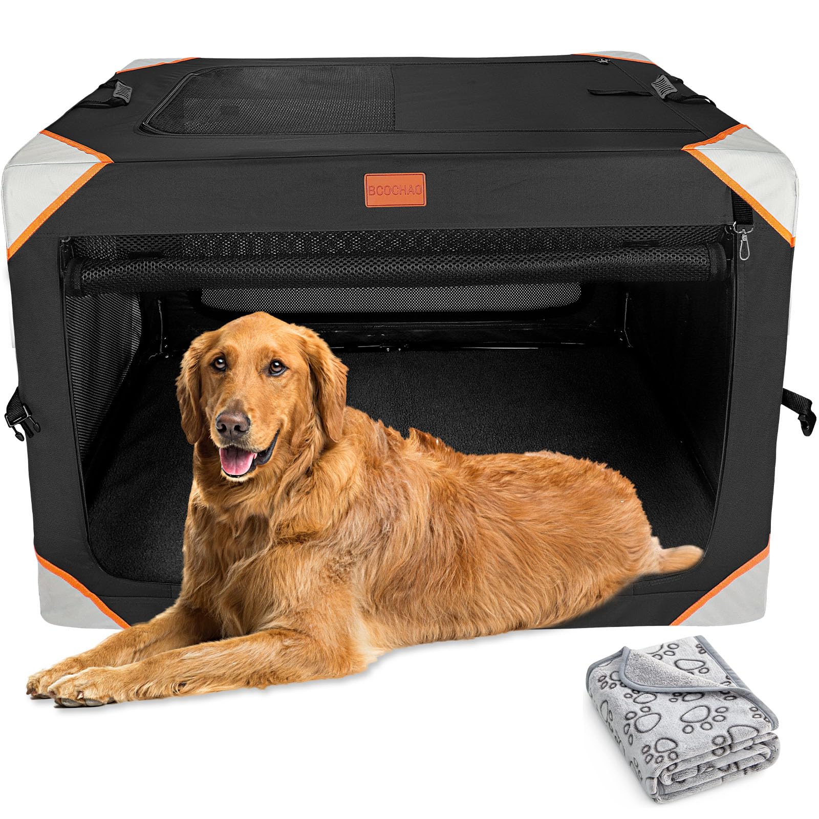 BCOCHAO Collapsible Dog Crate-Portable Dog Crates for Extra Large Dog,4 ...