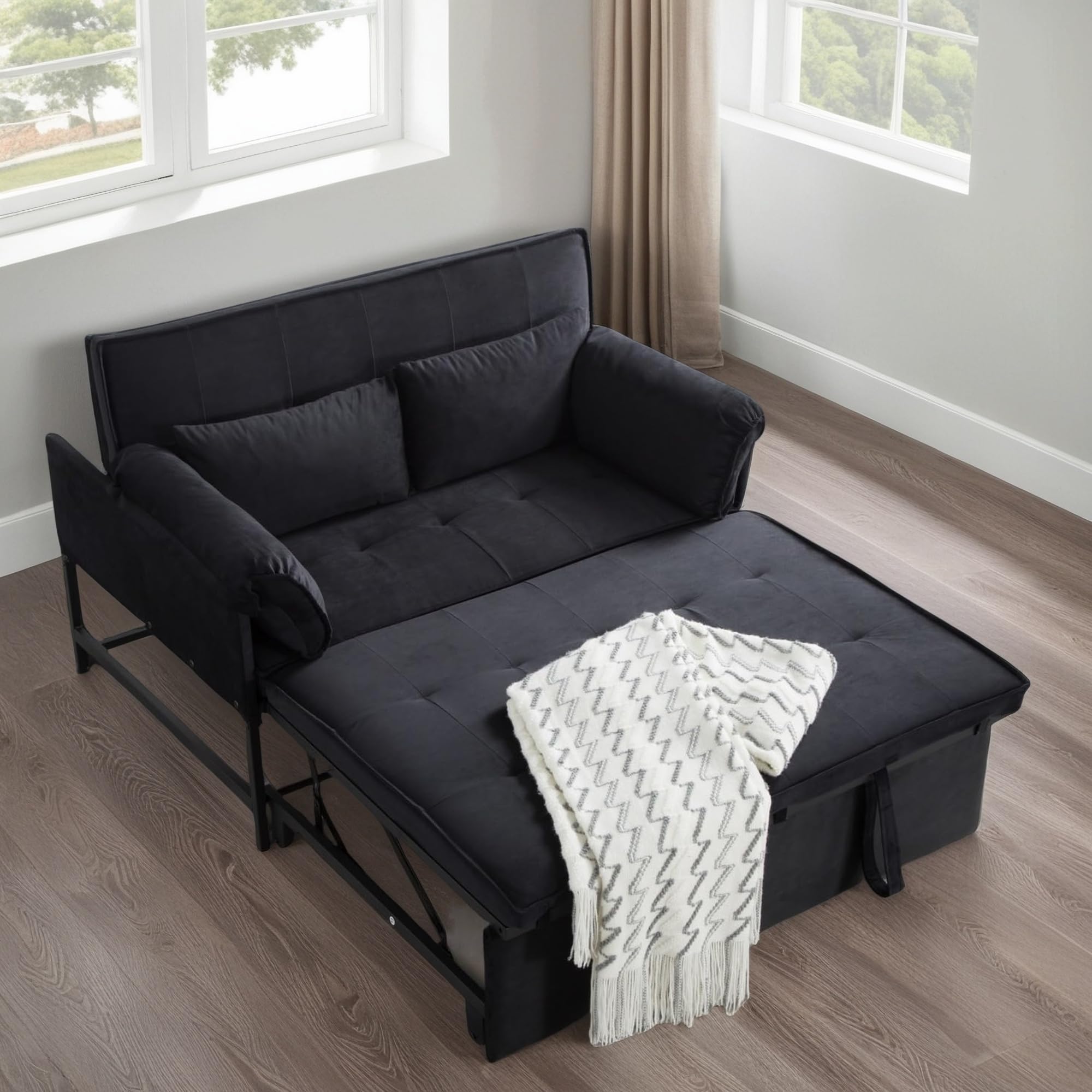 ***TRUCK/TRAILER PICKUP ONLY*** Trygoal 3 in 1 Pull Out Sofa Bed, Futon Couch with Convertible ...