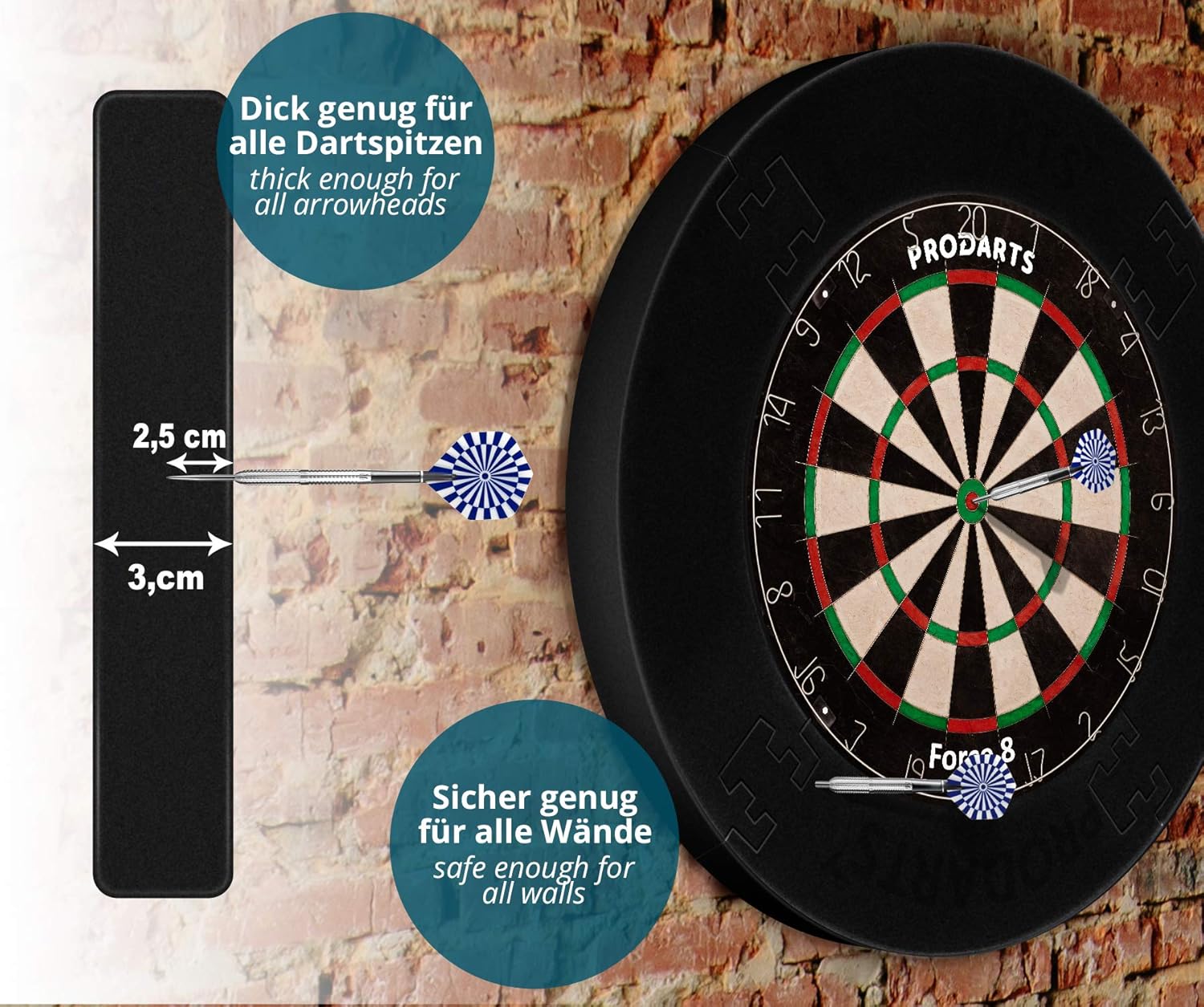 ProDarts Dart surround for all brands – dartboards – darts collection ...