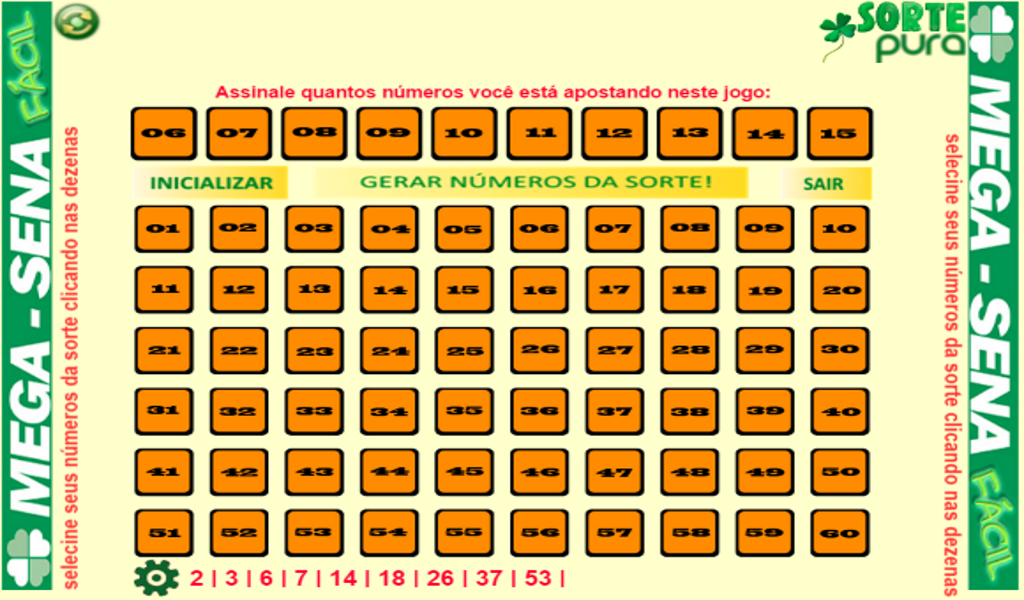Simulador Matemático Da Mega-sena - RETOEDU