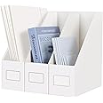 Amazon.com : JiaWei White Magazine File Holders, 3 Packs Sturdy ...