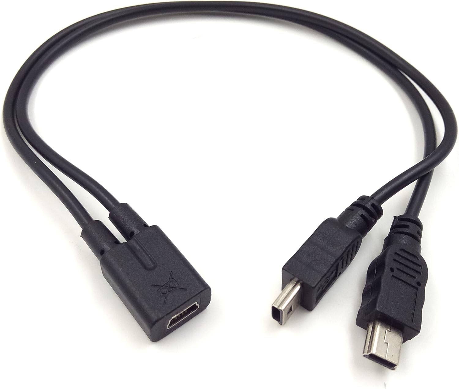 Amazon.com: Mini USB 1 to 2 Y Splitter Cable, Haokiang 1Ft/30cm ...