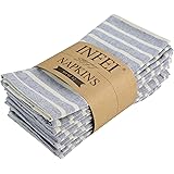 Amazon.com: INFEI Solid Color Cotton Linen Blended Thin Dinner Cloth ...