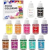 Amazon.com : Food Coloring Set - 12 Color Food Grade Vibrant Food Dye ...