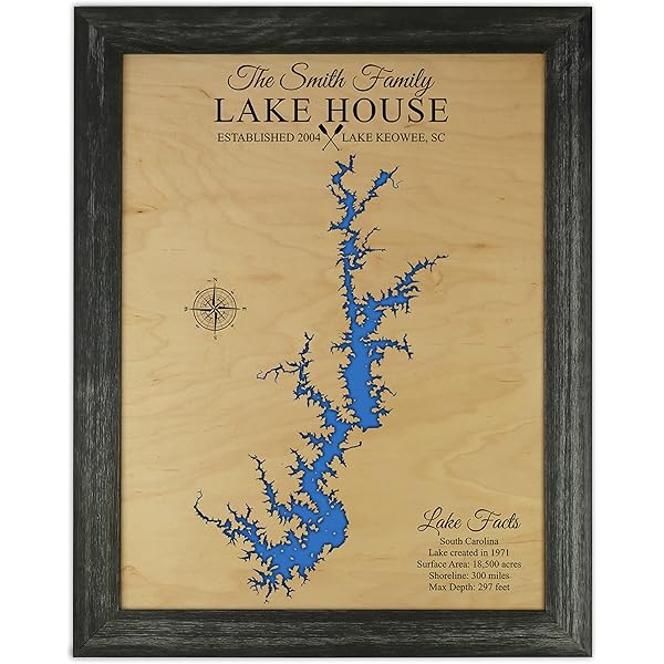 Lake Holcombe Lake House Decorcustom Wood Map Depth Map Wood Map Custom Lake Map Cabin
