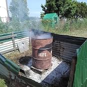 200 Liter Metallfass Metalltonne Tonne Brenntonne Feuertonne Blechfass ...